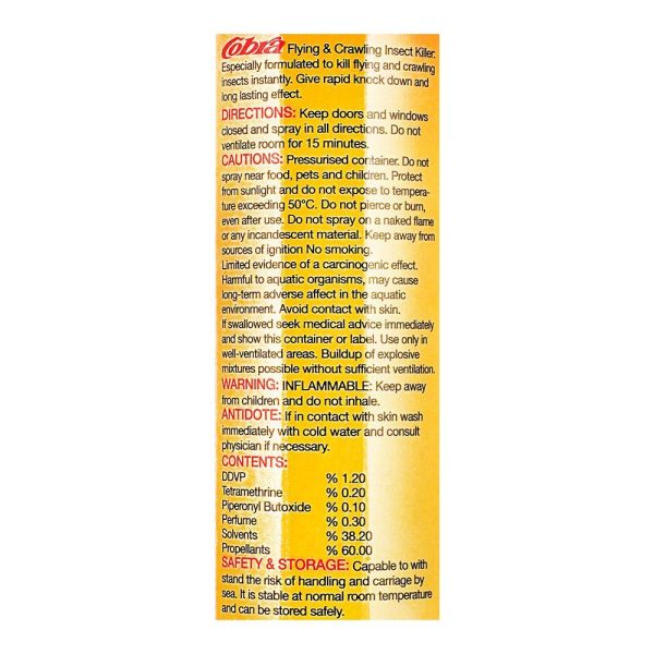 Cobra Insect Killer Spray, 300ml | Ultimate Bug Protection | Catch N Pack