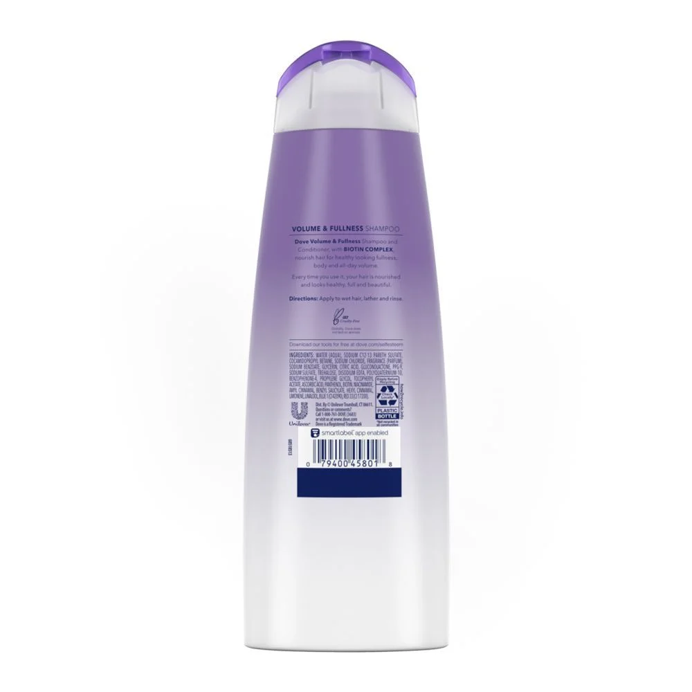 Dove Volume & Fullness Shampoo, For Fine Hair, 355ml | Extra Bounce ...