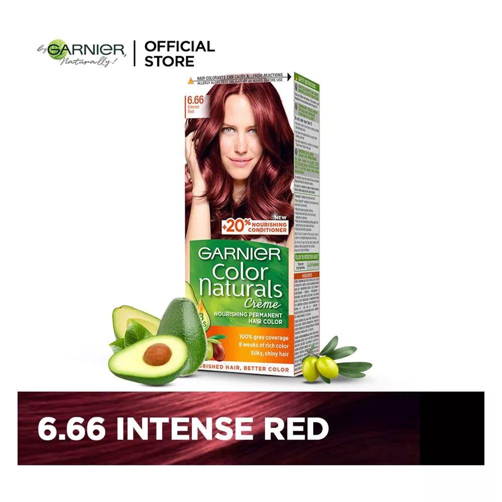 Garnier Color Natural Hair Color 6.66 | Striking Dark Red | Catch N Pack