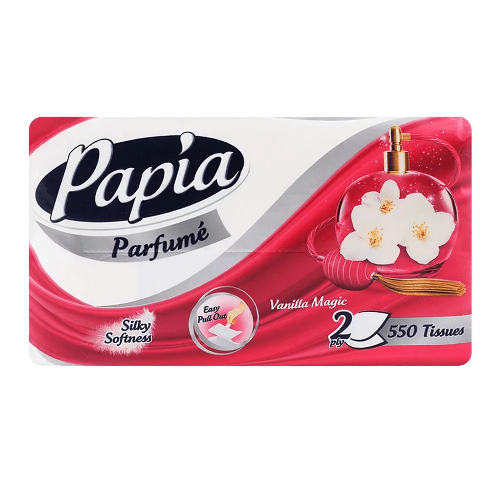 Papia Silky Softness Non-Perfumed Tissues 2 Ply 550-Pack | Luxurious ...