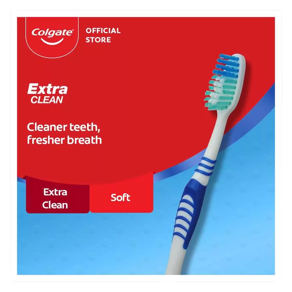 Colgate Extra Clean Soft Toothbrush - Gentle And Effective Oral Care ...