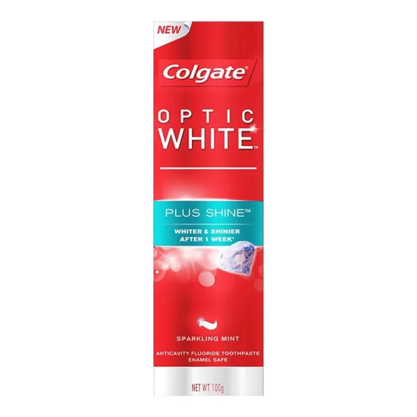 Colgate Optic White Plus Shine Sparkling Mint Toothpaste, 100g ...