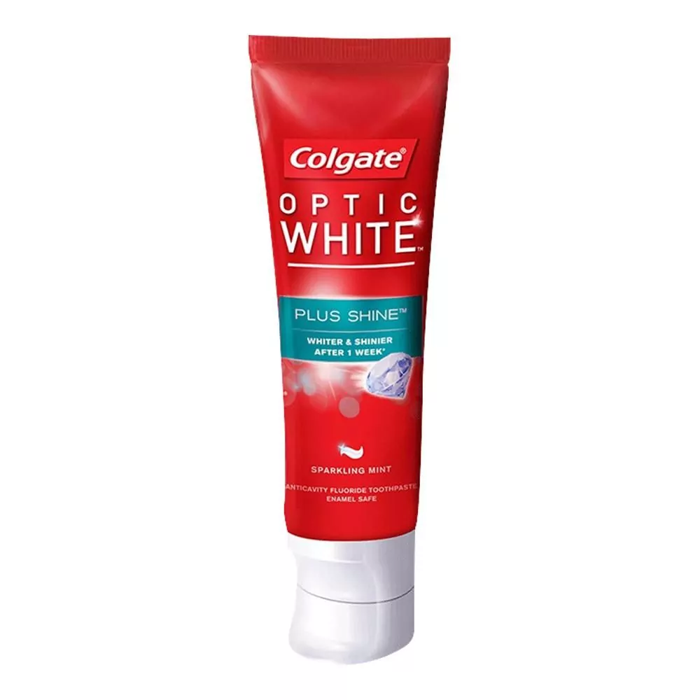 Colgate Optic White Plus Shine Sparkling Mint Toothpaste, 100g ...