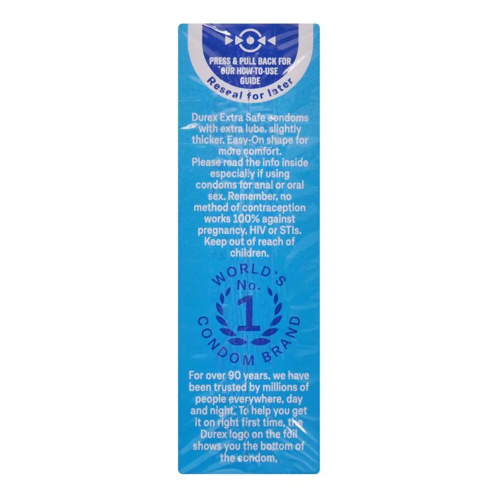Durex Extra Safe Condoms 3-Pack - Reliable Protection With Extra Safety ...