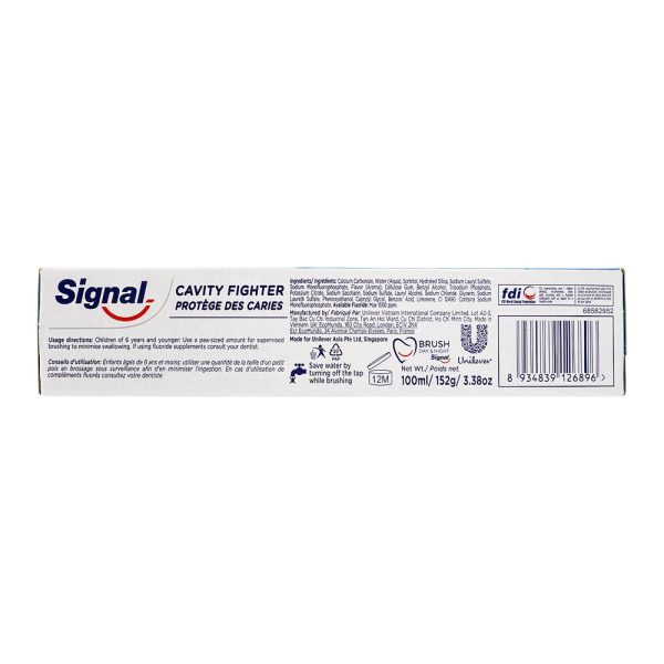 Signal Cavity Fighter Double Action Protection Toothpaste, 100ml ...