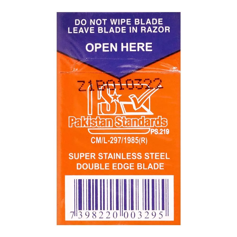 Treet Platinum Super Stainless Steel Double Edge Blade, 10-Pack ...