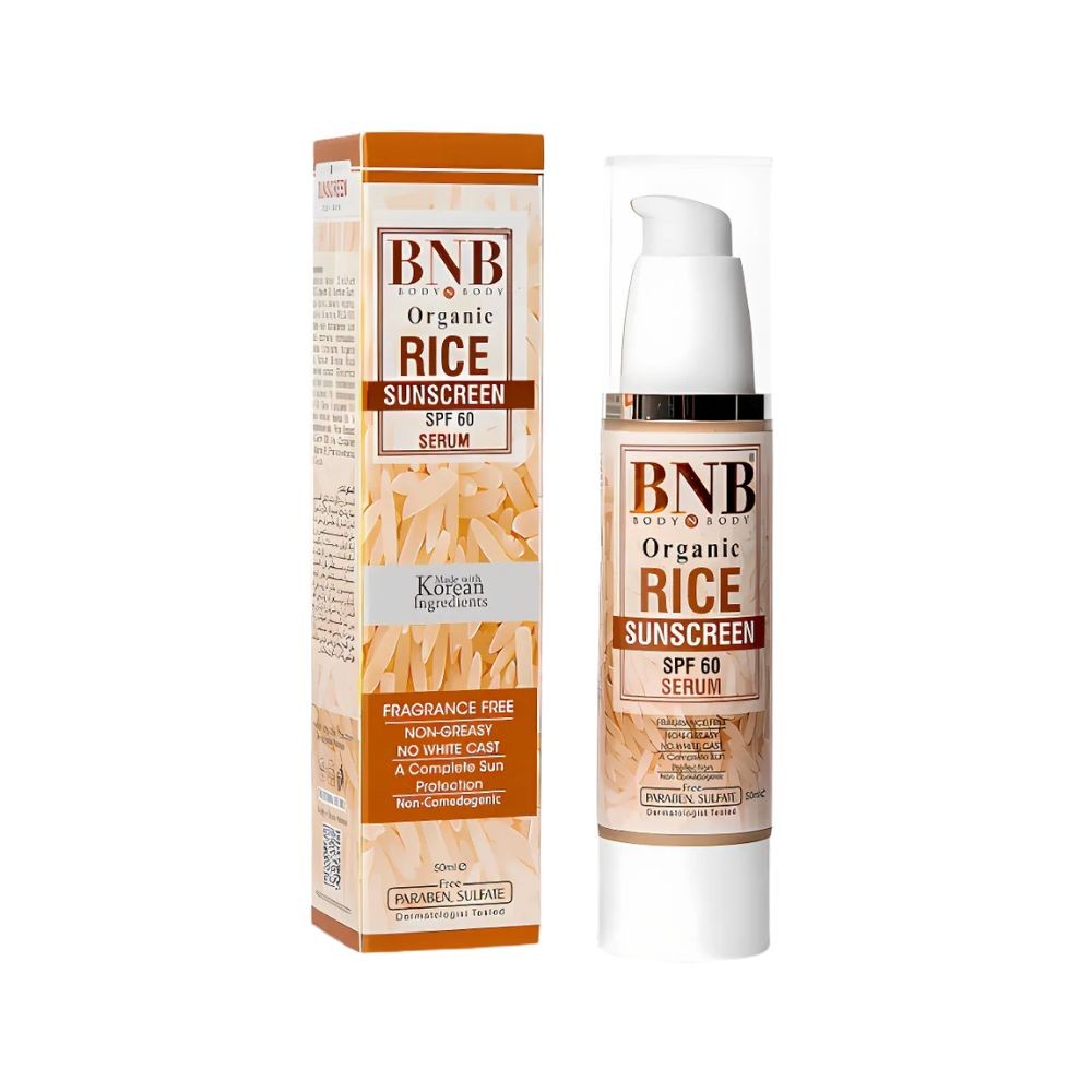 BNB Rice Extract Sunscreen Serum 50ml – Protect & Glow