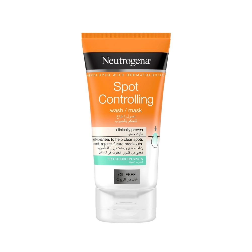 Neutrogena Spot Controlling Face Wash/Mask 150ml – Deep Clean & Clear Skin