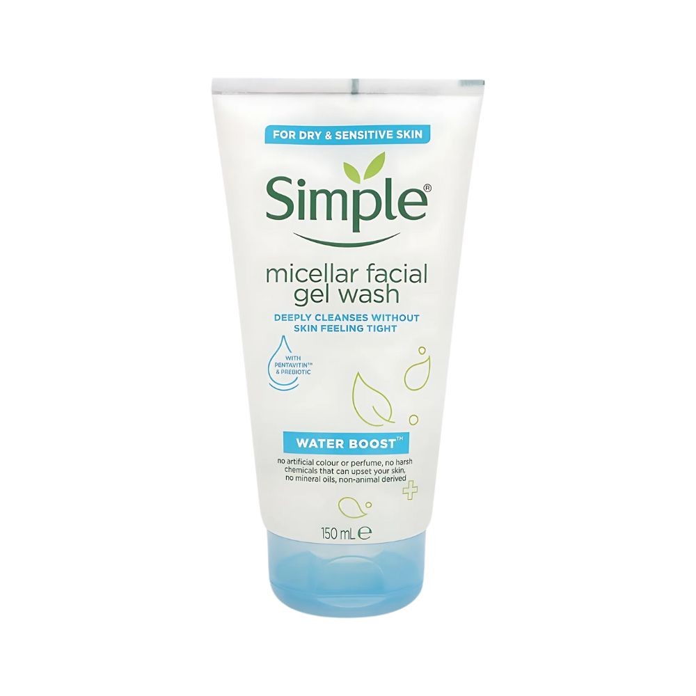 Simple Water Boost Micellar Facial Gel Wash 150ml – Hydrating Care