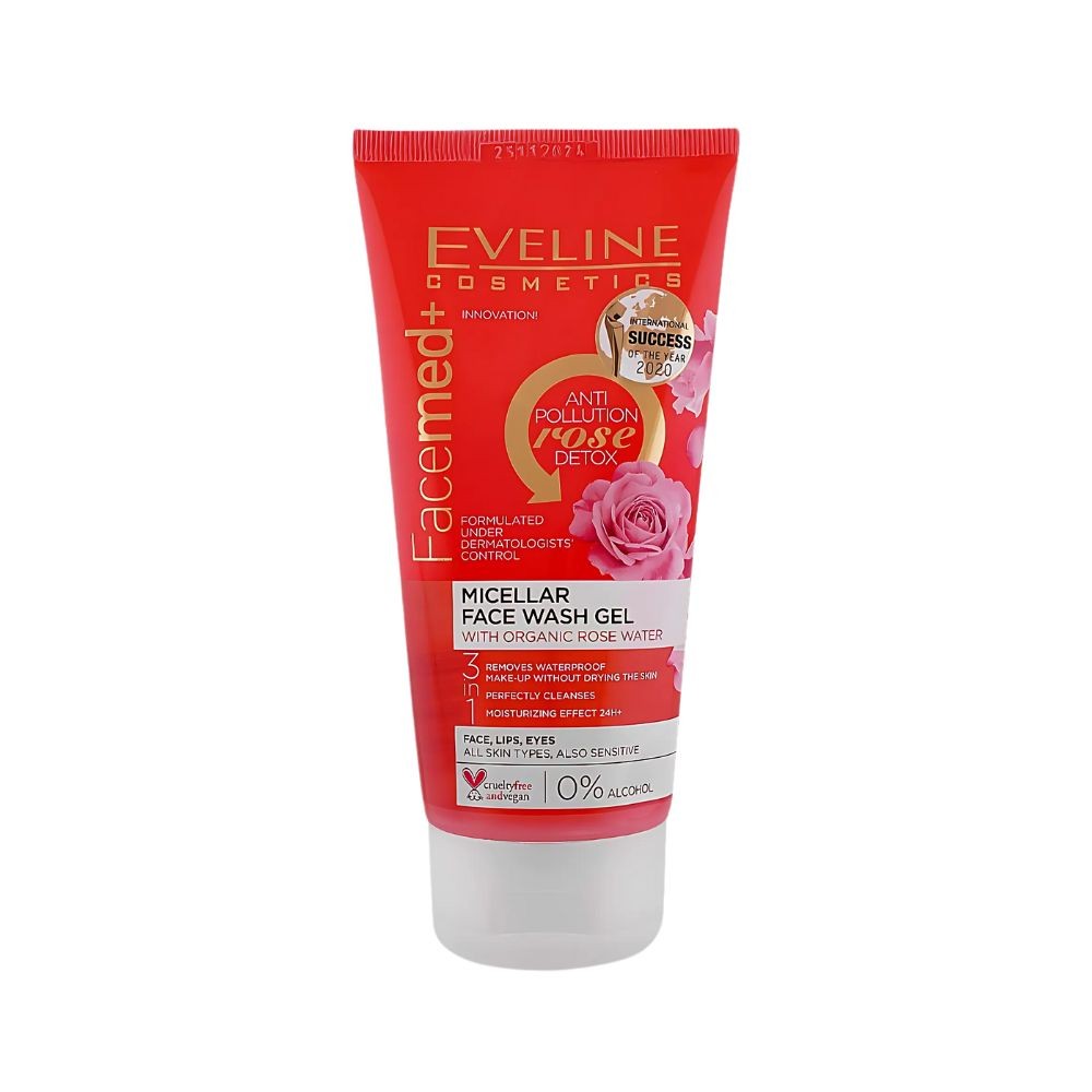 Eveline Facemed+ Rose Water Facewash Gel 150ml – Gentle & Purifying