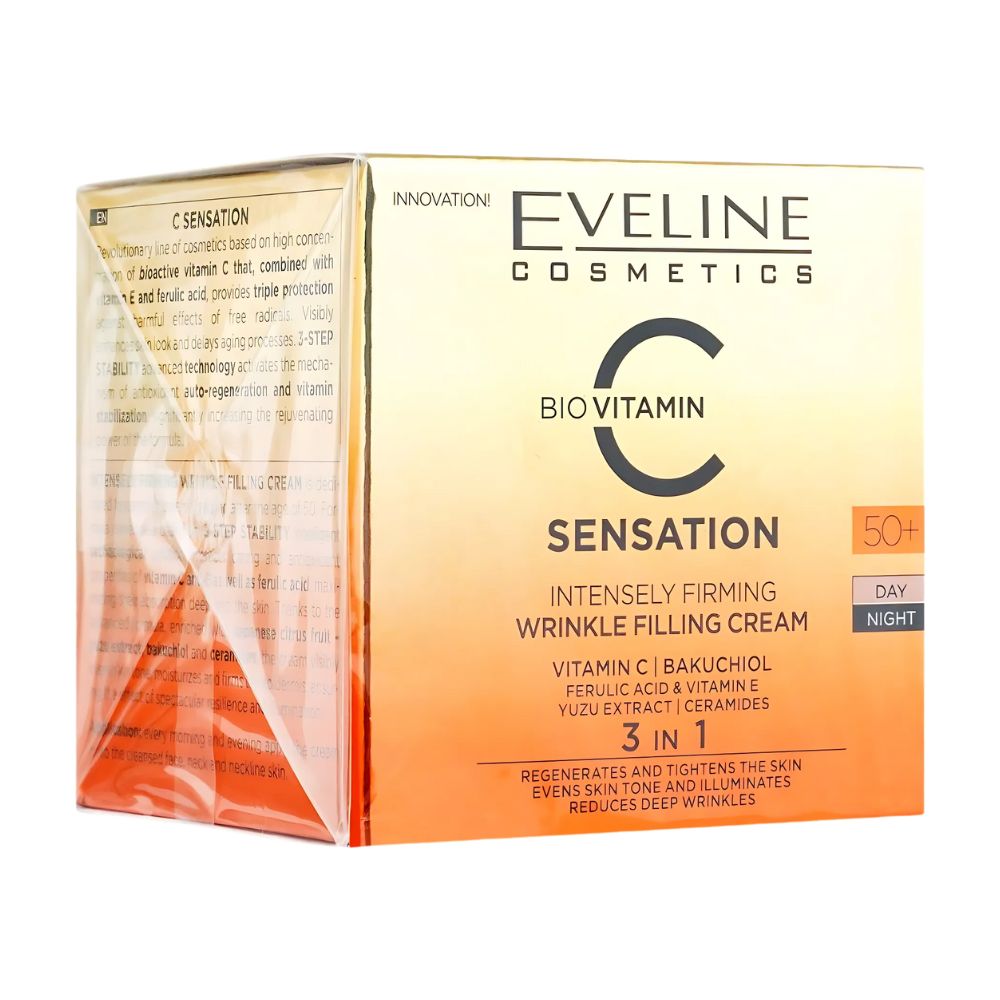 Eveline Vitamin C 3-in-1 Firming 50+ Cream 50ml – Wrinkle Care